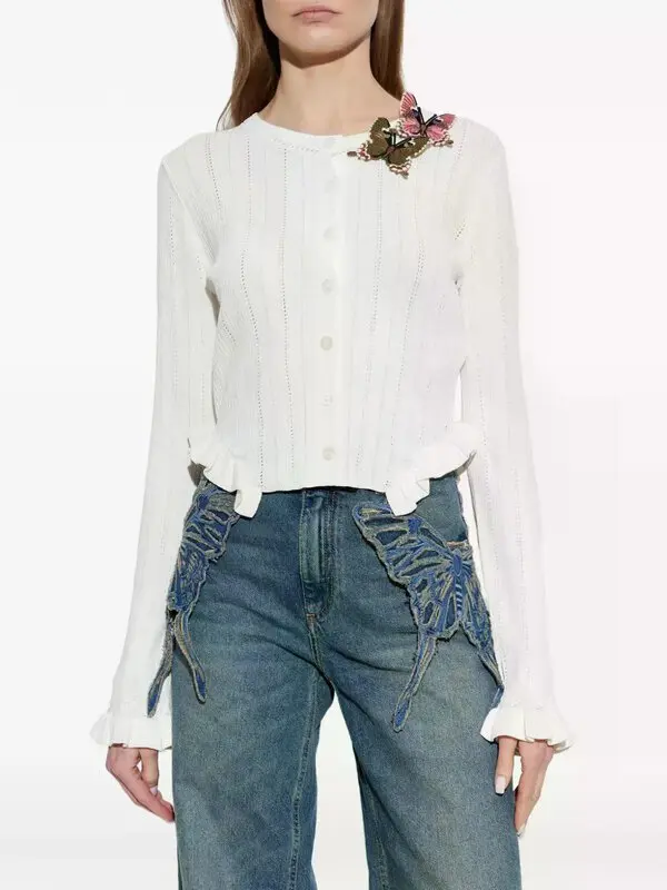 Blumarine Butterfly-appliqué Cardigan