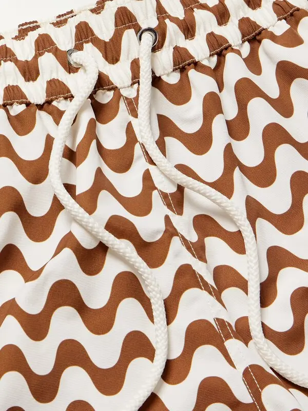 Frescobol Carioca Copacabana Printed Swim Shorts - Neutrals