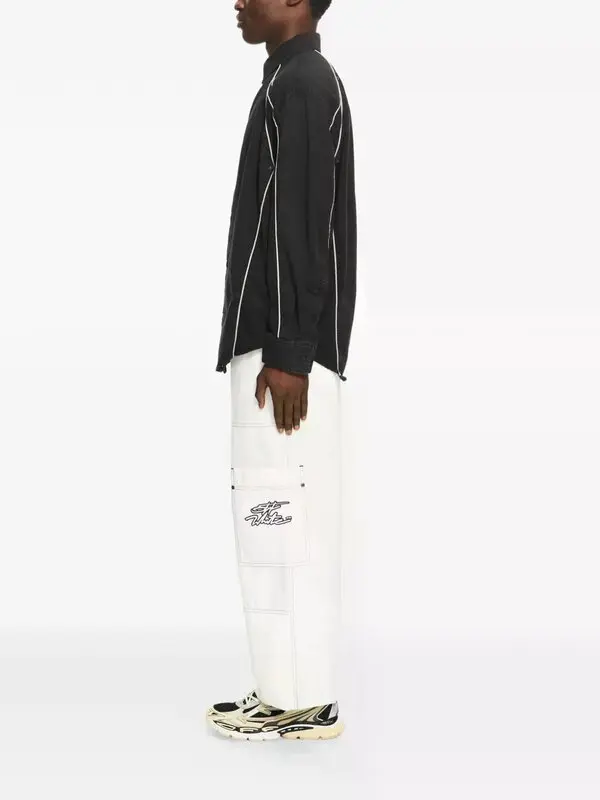 Off-White Owr Piped Cotton Shirt - Black