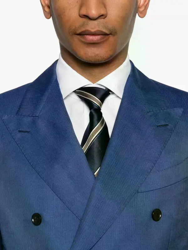 Caruso Double-breasted Suit - Blue