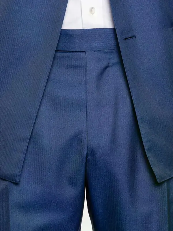 Caruso Double-breasted Suit - Blue