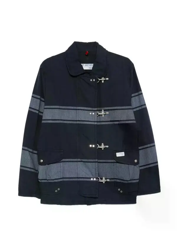 FAY Striped Toggle Coat