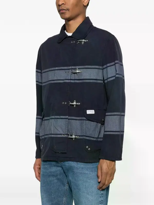 FAY Striped Toggle Coat