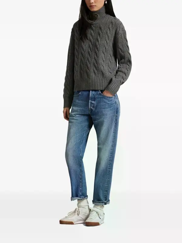 Polo Ralph Lauren Cable-knit Polo-collar Wool Sweater