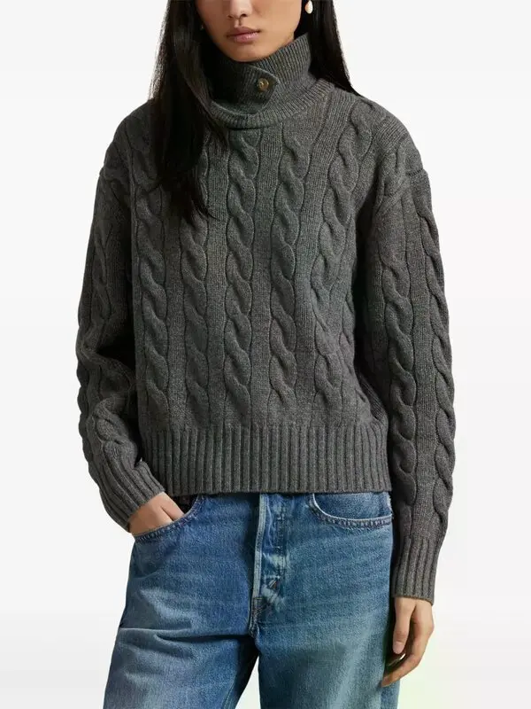 Polo Ralph Lauren Cable-knit Polo-collar Wool Sweater