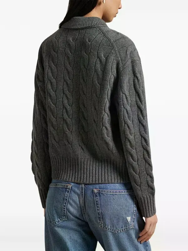 Polo Ralph Lauren Cable-knit Polo-collar Wool Sweater