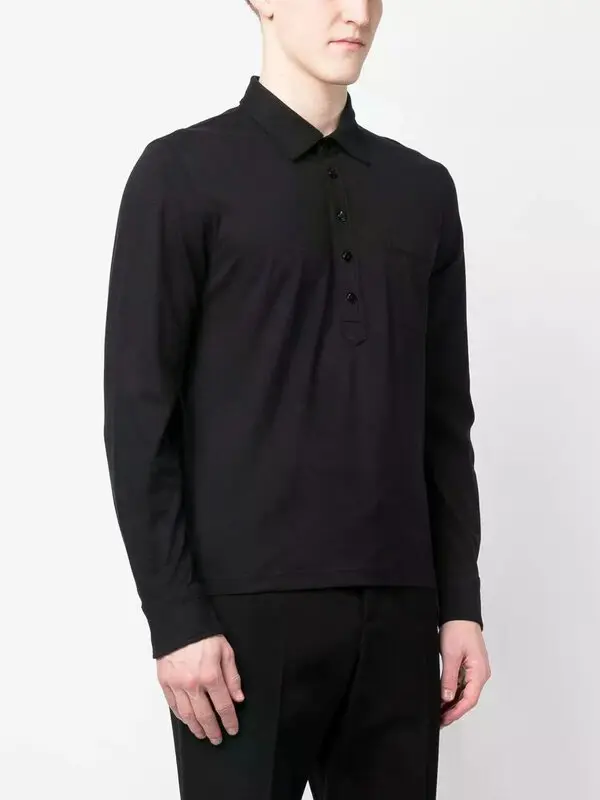 TOM FORD Button-front Long-sleeved Polo Shirt