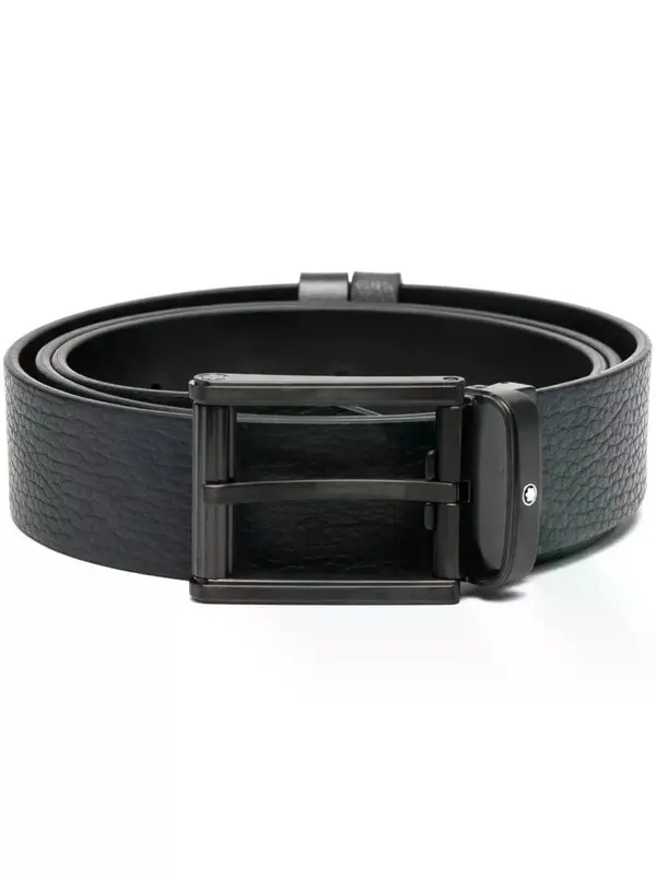 Montblanc Pebble-leather Buckle Belt - Blue