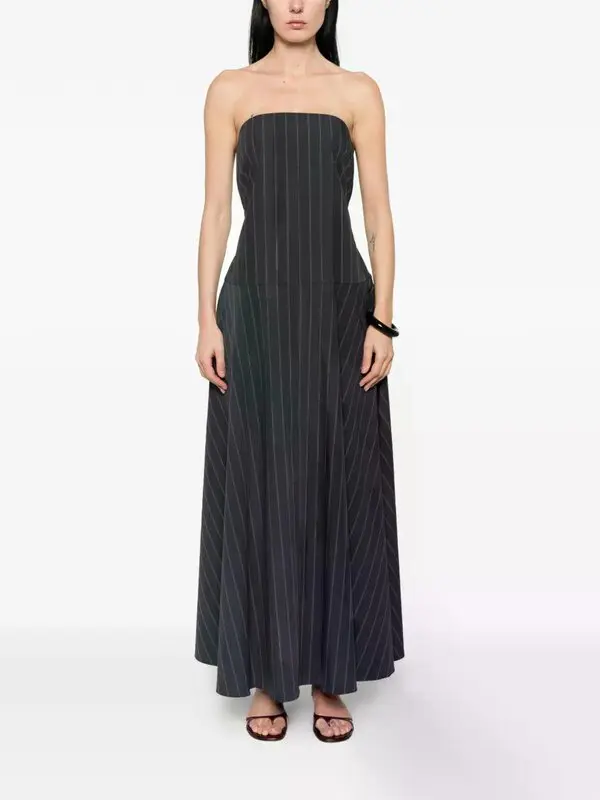 ST. AGNI Rouleau Striped Maxi Dress