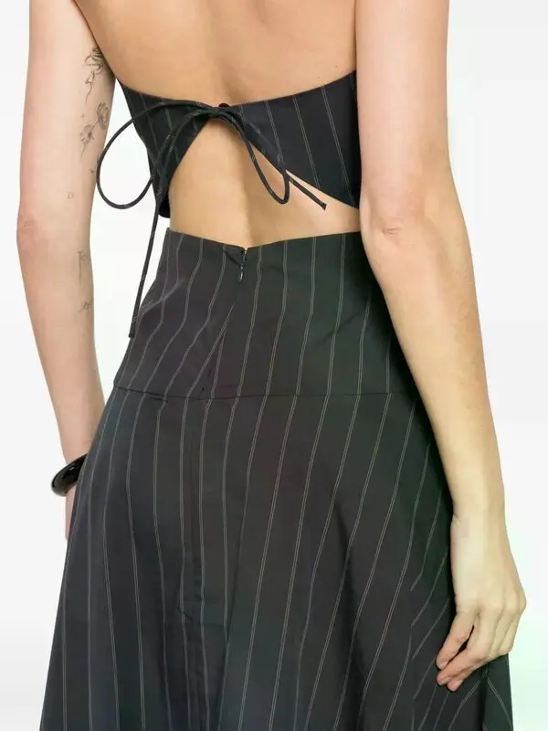 ST. AGNI Rouleau Striped Maxi Dress
