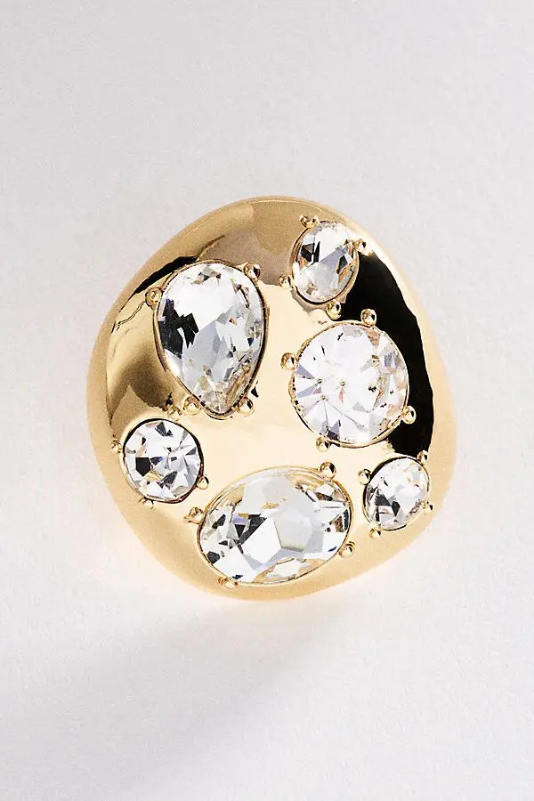 Anthropologie Crystal Stud Earrings - Clear