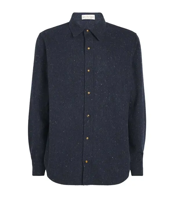 GOD'S TRUE CASHMERE Cashmere Twill Donegal Shirt