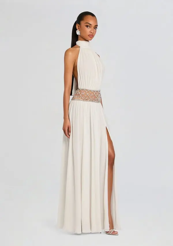 Retrofete Kreeli Embellished Gown - White