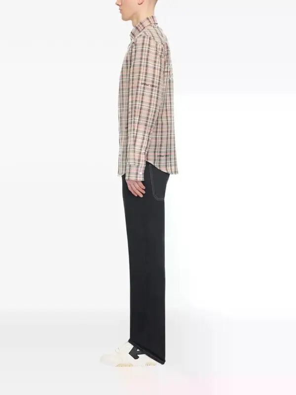 Off-White Checked Flannel Shirt