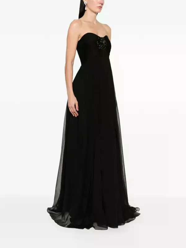 M.MARQUISE Ines Embellished Strapless Maxi Dress