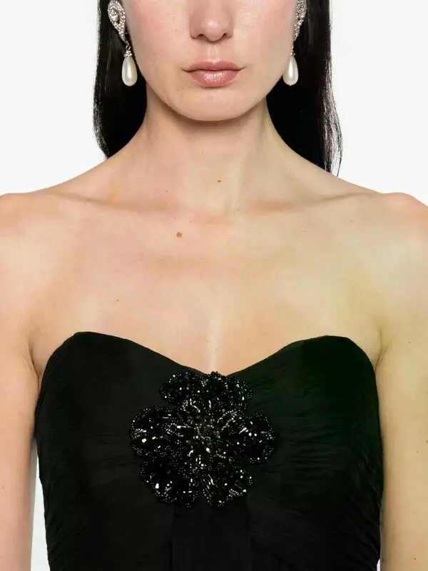 M.MARQUISE Ines Embellished Strapless Maxi Dress