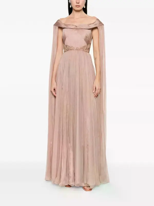 M.MARQUISE Off-shoulder Embellished Maxi Dress