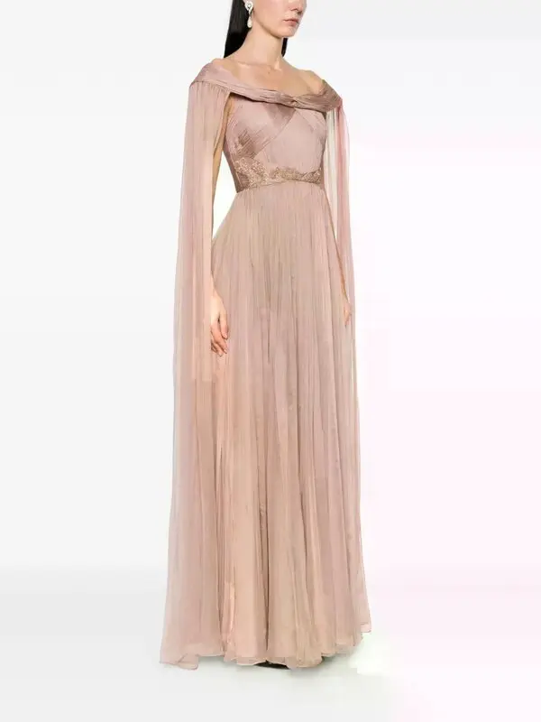 M.MARQUISE Off-shoulder Embellished Maxi Dress