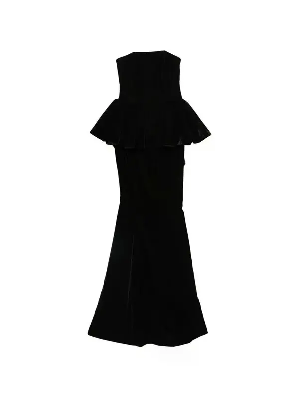 M.MARQUISE Maria Strapless Peplum Maxi Dress