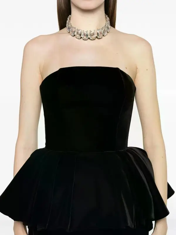 M.MARQUISE Maria Strapless Peplum Maxi Dress