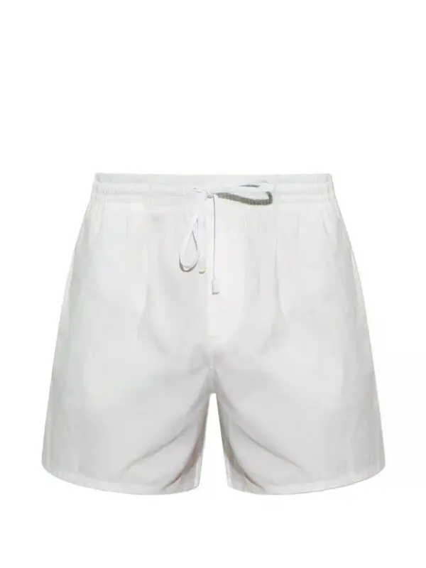 Balmain Logo-embroidered Swim Shorts - White