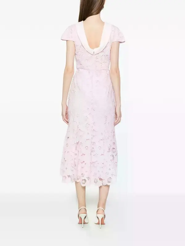 SELF-PORTRAIT Lace Scoop-back Midi Dress