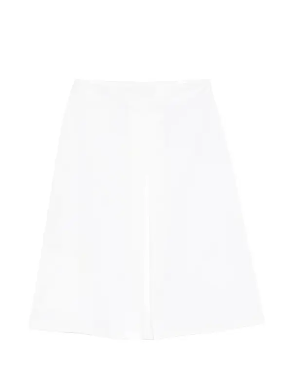 Alpha Studio Side-zip Midi A-line Skirt - White