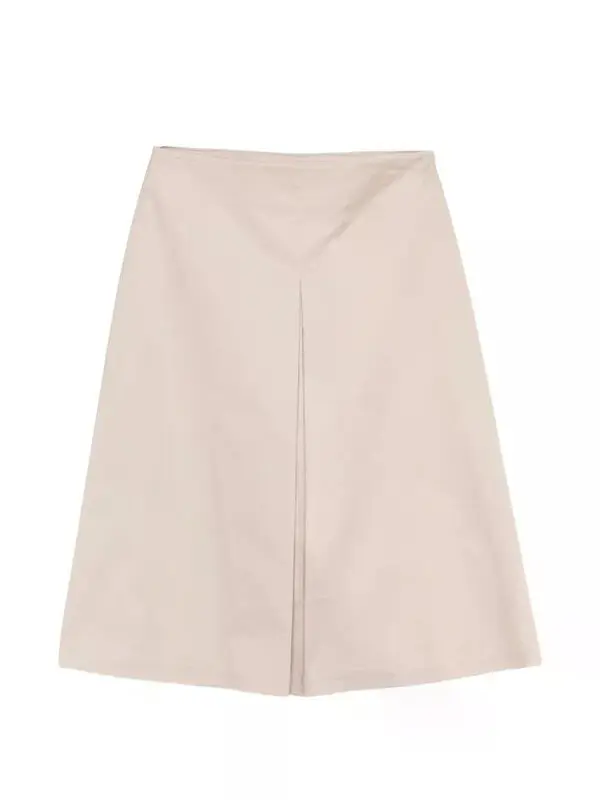 Alpha Studio Pleated A-line Midi Skirt - Neutrals
