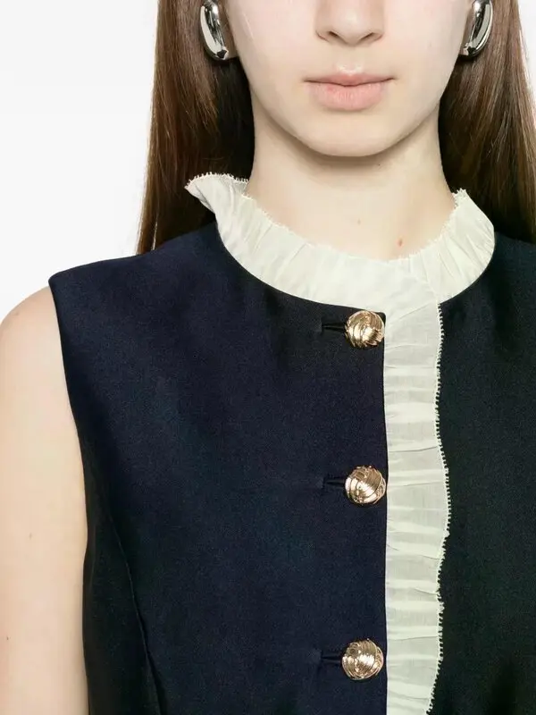 SELF-PORTRAIT Ruffle-trim Belted Dress