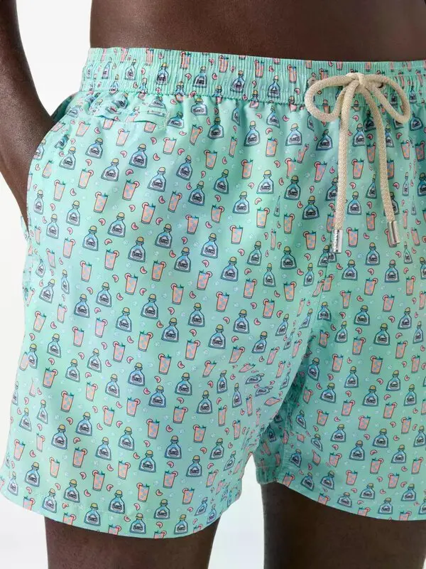 MC2 SAINT BARTH Printed Swim Shorts - Blue