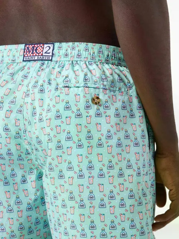 MC2 SAINT BARTH Printed Swim Shorts - Blue