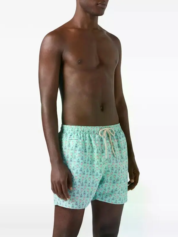 MC2 SAINT BARTH Printed Swim Shorts - Blue
