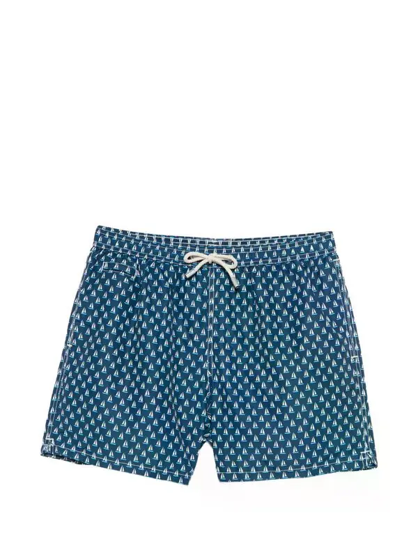 MC2 SAINT BARTH Printed Swim Shorts - Blue