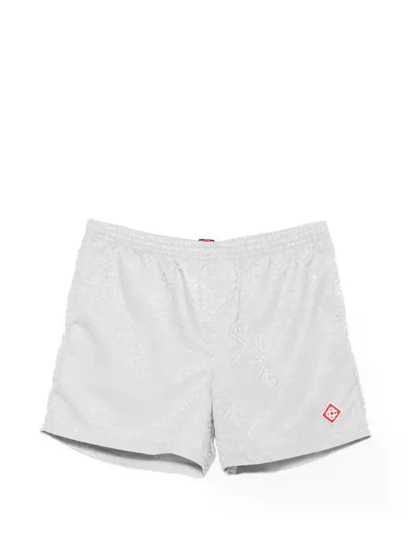 Casablanca Monogram-jacquard Logo Swim Shorts - Grey
