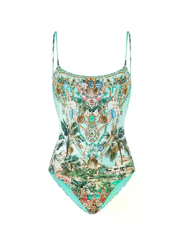 Camilla Balearic Bebé Printed Swimsuit - Blue