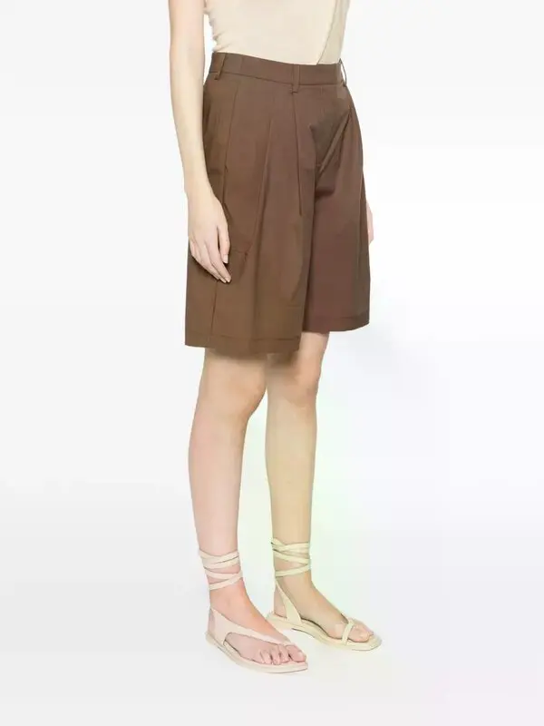 Alpha Studio Pleated Tailored Shorts