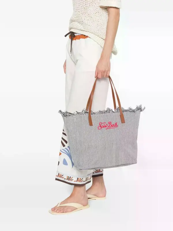 MC2 SAINT BARTH City Stripe-pattern Tote Bag - Black