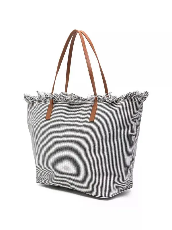 MC2 SAINT BARTH City Stripe-pattern Tote Bag - Black