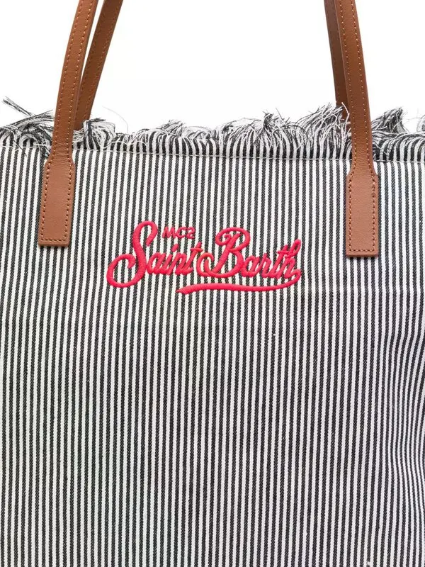 MC2 SAINT BARTH City Stripe-pattern Tote Bag - Black