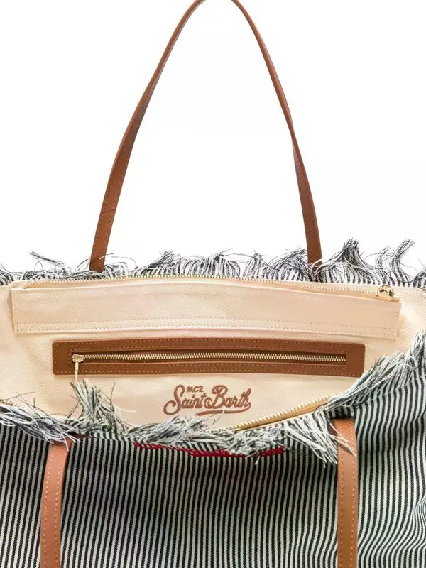 MC2 SAINT BARTH City Stripe-pattern Tote Bag - Black
