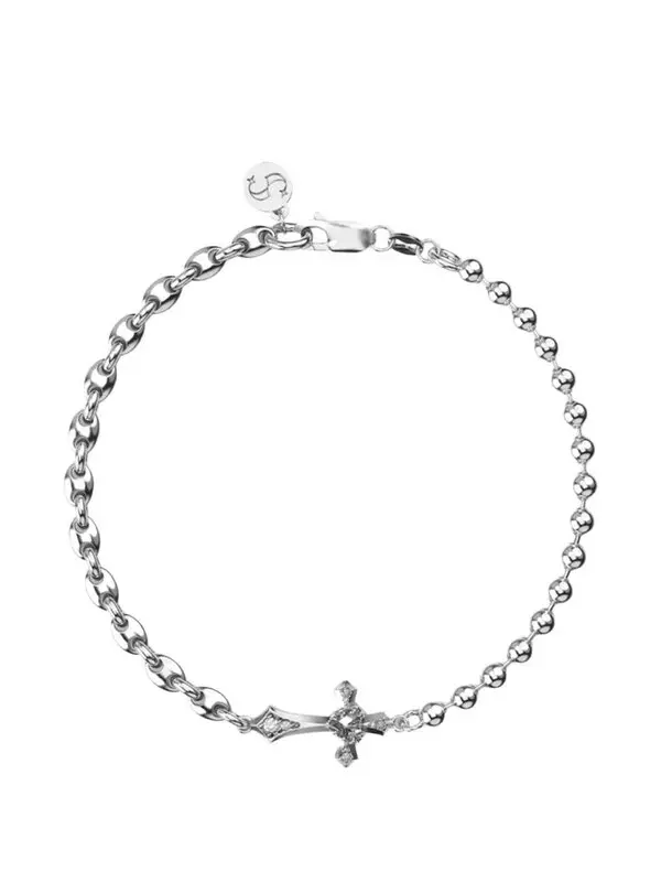 STOLEN GIRLFRIENDS CLUB Cross Ball-chain Bracelet - Silver