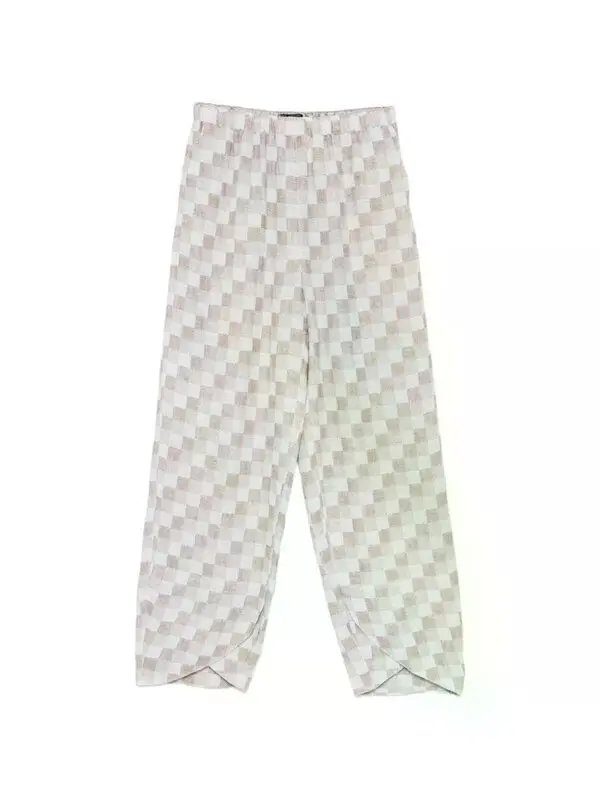 Emporio Armani Check Trousers - Neutrals