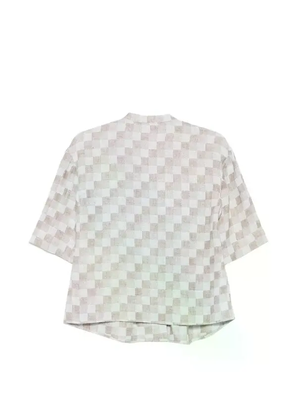Emporio Armani Checked Short-sleeve Top