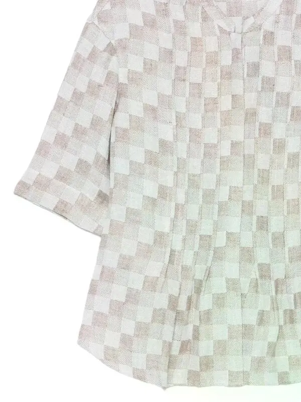 Emporio Armani Checked Short-sleeve Top
