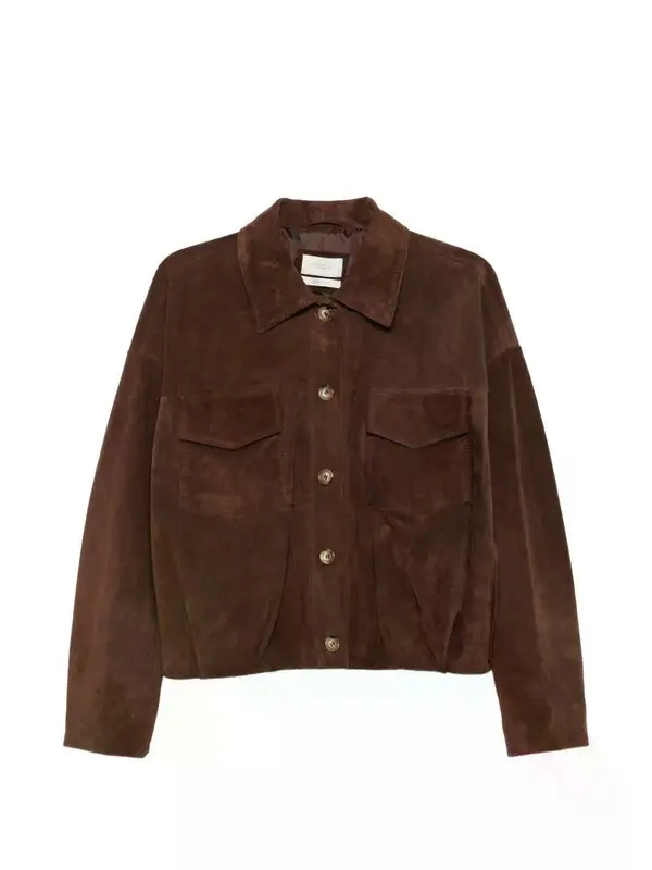 VICOLO Pocket Button Jacket - Brown
