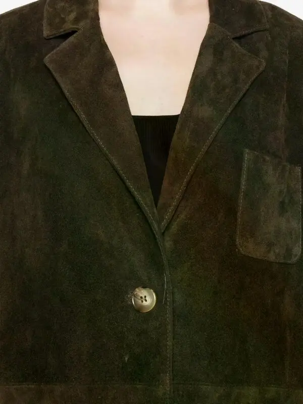 VICOLO Patch-pocket Single-breasted Jacket - Green