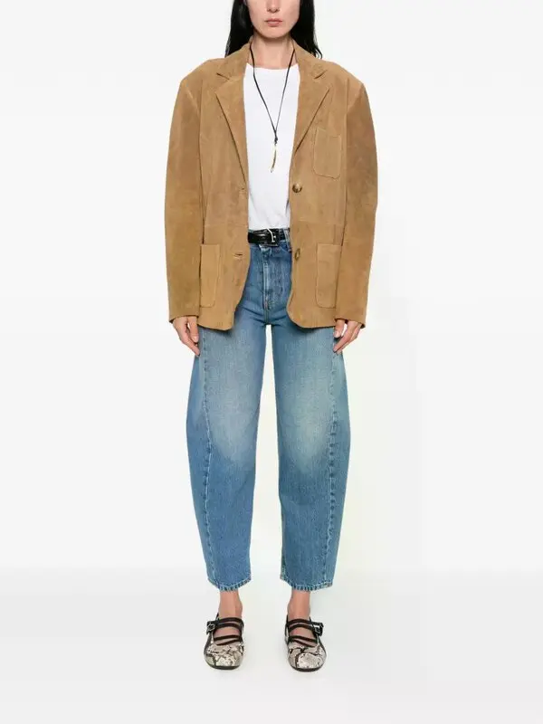 VICOLO Suede Blazer - Neutrals