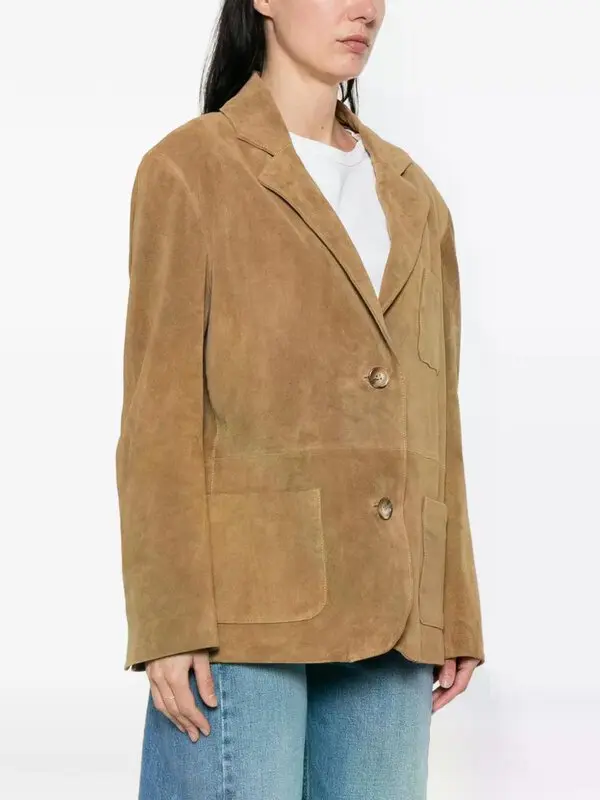 VICOLO Suede Blazer - Neutrals