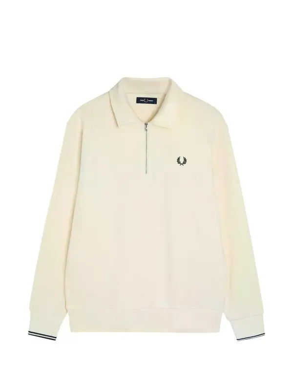 Fred Perry Long-sleeve Half-zip Sweatshirt - Neutrals