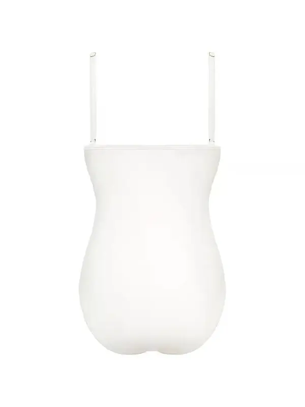 Michael Kors Logo-details V-neck Swimsuit - White
